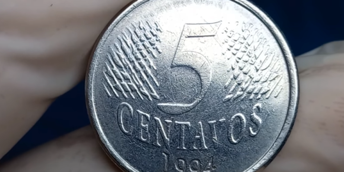 Moeda de 5 centavos de 1994: o defeito oculto que a torna uma raridade ...